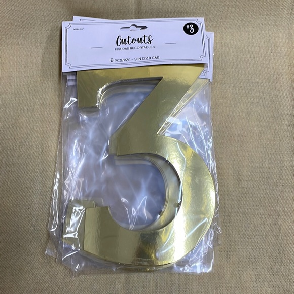 Party Supplies | Number 3 Cutouts | Poshmark